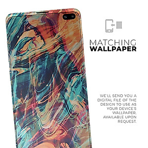 DesignSkinz Liquid Abstract Paint Remix V13 Protective Vinyl Decal Wrap Skin Cover Compatible with The Samsung Galaxy S20 (Screen Trim & Back Glass Skin)