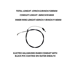 VIRTIONZ Replacement Toro self propelled Cable | for Toro 22" Propelled Lawn Mower 105-1844 and More | Recycler Lawn Mower Cable