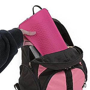 1Pack Silicone Heat Resistant Mat Pouch for Hair Straightener, Curling Iron, Flat Iron and Hot Hair Tools Pink