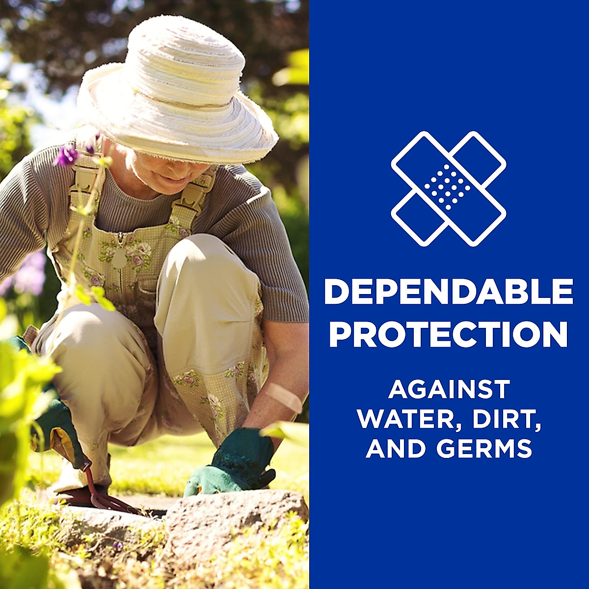 Band-Aid Brand Water Block Flex Large Adhesive Pads, 100% Waterproof Bandage Pads for First-Aid Wound Care of Minor Cuts, Scrapes & Wounds, Ultra-Flexible Design, Sterile, Large, 6 ct