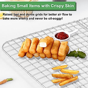 Homikit 2 Pack Wire Baking Rack, Stainless Steel 12" x 9" Bake Grill Rack for Cooking Roasting Grilling, Mesh Cooling Rack for Cookie Cake Bacon Meat Resting, Oven & Dishwasher Safe