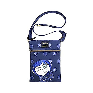 Loungefly Coraline Ghost Eyes Seeing Stone Passport Crossbody Bag