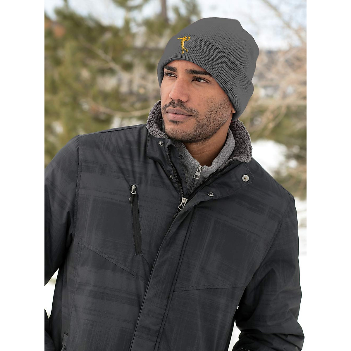 Custom Logo Beanies, 5 or 10 Pack - Add Your Embroidered Design - Personalized Winter Knit Cap Hats for Business Black