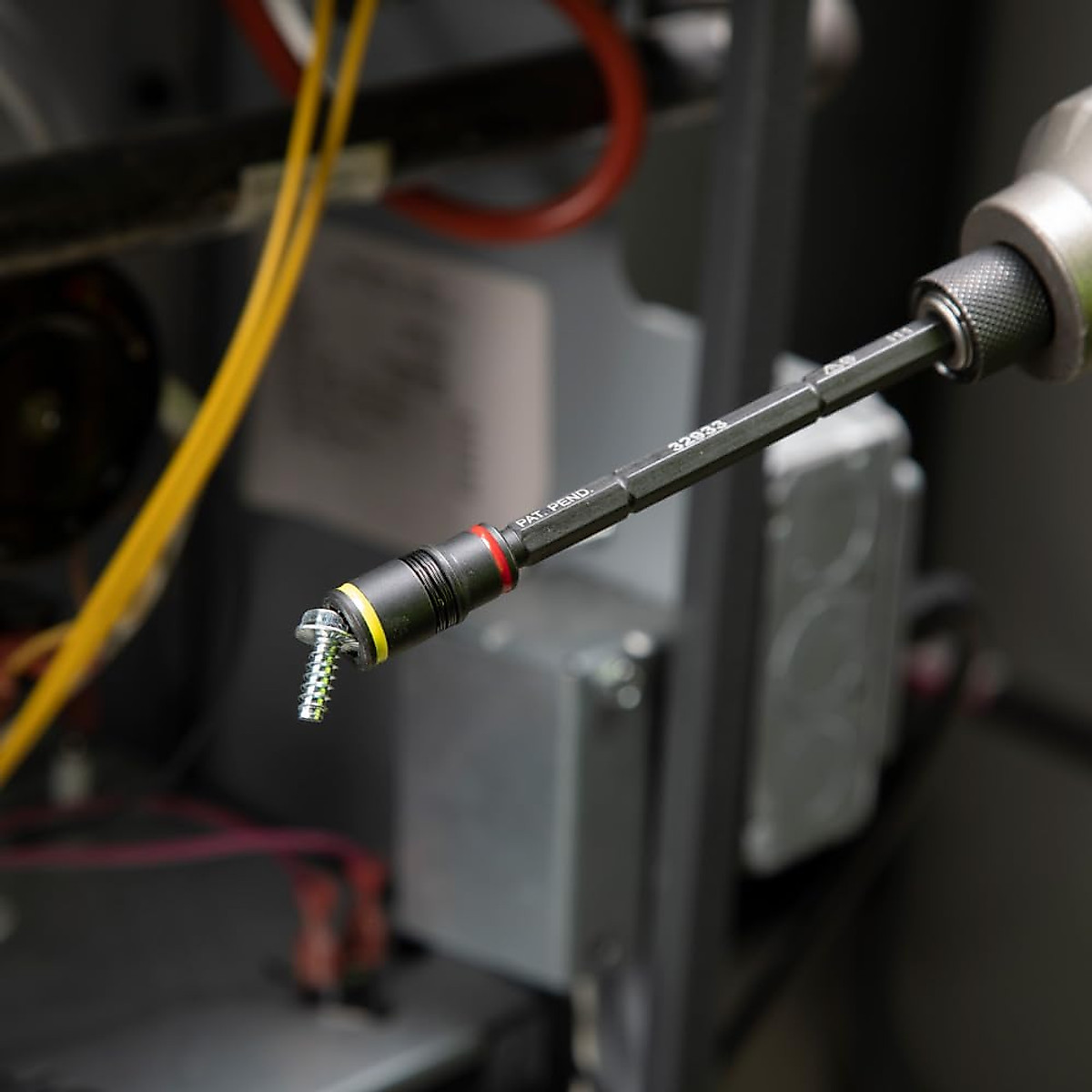 Klein Tools 32910 Impact Driver, 7-in-1 SAE Impact Socket Set with Handle, Flip Socket with 6 Hex Driver Sizes plus a 1/4-Inch Bit Holder