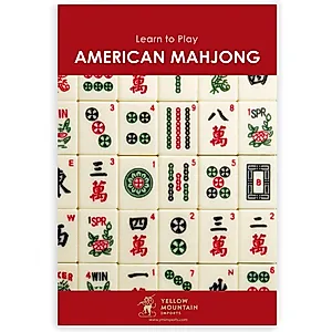 Yellow Mountain Imports American Mahjong Set, Koi Fish with Soft White Leatherette Case, Four Acrylic All-in-One Racks with Pushers, Wind Indicator, Dice, and Wright Patterson Count Scoring Coins