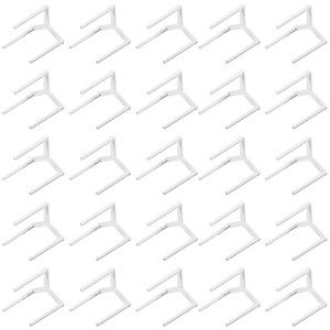 DOITOOL 100pcs Pizza Stand Pizza Display Stand Pizza Saver Triangle Stackable Pizza Tripod Support Frame Tabletop Pizza Stack Pizza Table Stand Pizza Rack White Table Shelf Plastic Desktop