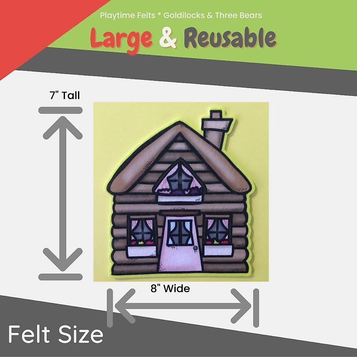 Goldilocks and Three Bears Felt Story Set | 19 PRECUT & Ready to Play Colorful & Durable Felt Pieces for Toddlers, Preschool & Kindergarten | Reusable Felt Board Stories