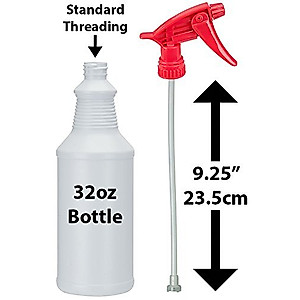 The Mop Mob Chemical Resistant Spray Head 4 Pack. Industrial Sprayer Perfect for Auto/Car Detailing Supply & Janitorial Cleaners. Heavy Duty Low-Fatigue Trigger & Nozzle Replacement Fits 32oz Bottle