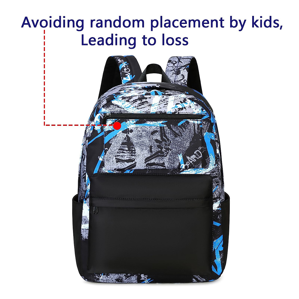 Sunborls Kawaii Backpack Cute Butterfly Exterior Teen Girls School Bookbag with Lunch Pail Pencil Case 3pcs（Purple）