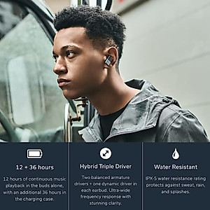 Status Between Pro True Wireless Earbuds - Downsized Charging Case - Built-in 4 Microphones - Hybrid Triple Driver - 12 + 36 Hour Battery - Bluetooth 5.2 - Noise-Isolating Fit - Metal Exterior