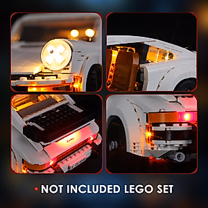 BRIKSMAX Led Lighting Kit for Porsche 911 - Compatible with Lego 10295 Building Blocks Model- Not Include The Lego Set