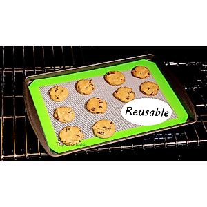 Silicone Baking Mat - Set of 2 Nonstick Cookie/Macaron/Pastry Sheets (Quarter Sheet(11.5"x8.5") 2pk)