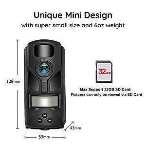 OUTDOOR EXPERT 20MP Mini Trail Camera,1080P Hunting Trail Camera with No Glow 940nm Night Vision Motion Activated IP66 Waterproof,80ft Illumination Range Hunting Game Cam for Wildlife Monitoring