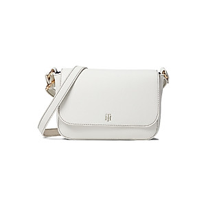 Tommy Hilfiger Lynn II Flap Crossbody Pebble PVC Ecru One Size