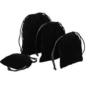 YIMOCHI 5 Sizes Velvet Gift Bags Drawstring Jewelry Pouches Candy Bags Wedding Favors, 2Pcs Each Size