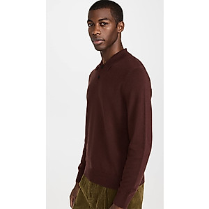 Theory Men's Toby Polo J Montana, Chocolate, Brown, M