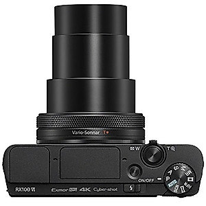 Sony DSC-RX100M6 RX100 VI Cyber-Shot Digital Camera 20.1 MP with 24-200mm Zoom Lens + Lexar 64GB SDHC/SDXC UHS-I Card + Dual Battery Kit + Accessory Bundle