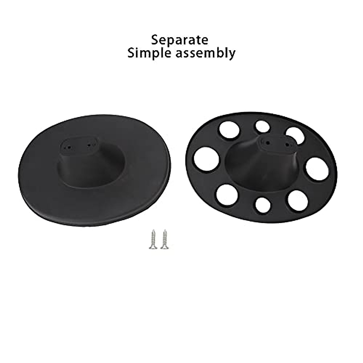 Hair Dryer Holder Hairdryer Holder Wall Mounted Hair Brush Comb Holder Display Rack Hair Styling Brush Stand Shelf Accessories[Black]