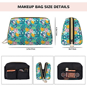 yindelas Small makeup bag, Leather Cosmetic Bag Travel Makeup Bag Small Neat Cosmetic Pouch Water-resistant Toiletry Bag for Travel Women