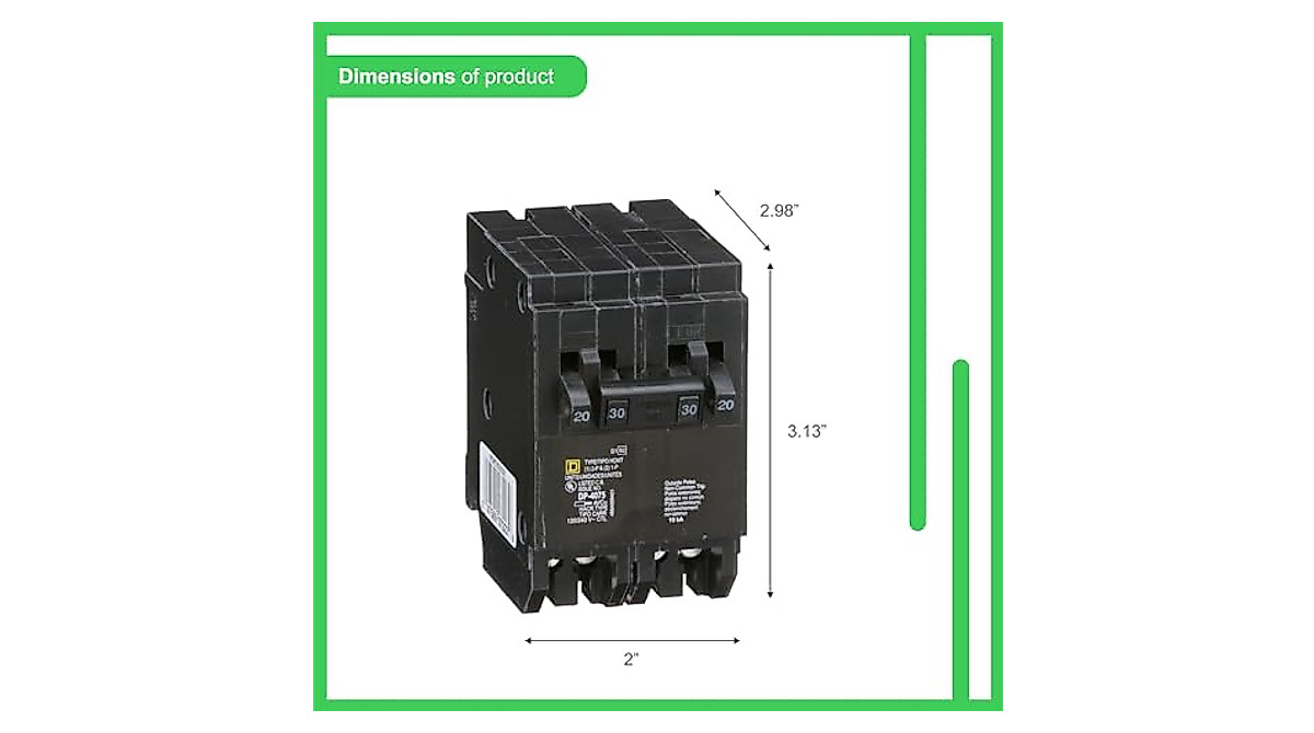 Square D Homeline Double Pole Tandem Circuit Breaker - Easy Install