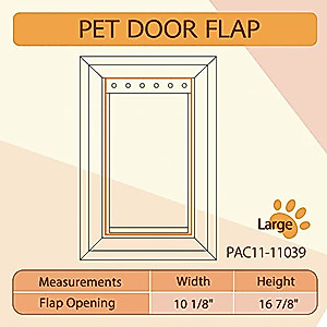 AMZOO Dog/pet Door Replacement Flap Compatible with PetSafe Measures 16 7/8” x 10 1/8” PAC11-11039