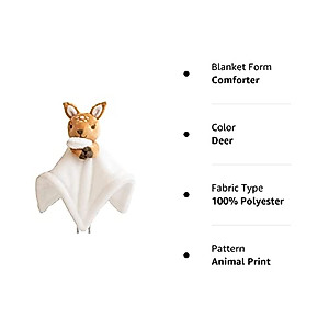 MCMUSHY 12'' Deer Baby Lovey Security Blanket Plush Animal Comforter Toy for Baby Newborn Toddler Child, Parent01
