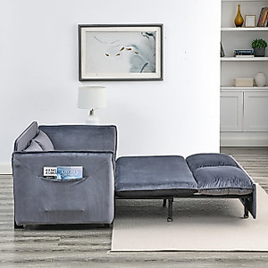 Ucloveria Pull Out Couch Sofabed, Grey