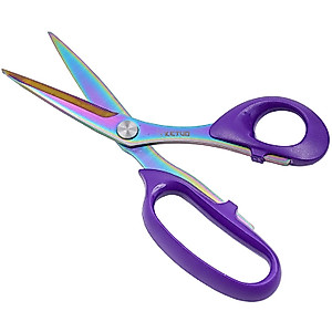 Ketuo Extra Sharp Sewing Scissors Heavy Duty Titanium Coating Forged Stainless Steel Multi-Purpose Shears for Fabric Leather, Dressmaking, Tailoring, Quilting, Home & Office, Art & School (10 Inch)