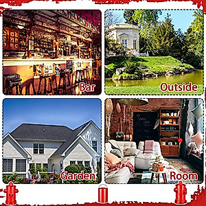 Hoolerry Fire Hydrant Trash Can Retro Creative Garbage Can with Inner Bucket Large Capacity Wrought Iron Pedal Trash Can Indoor Outdoor Waste Bins for Park Garden Kitchen Garbage (Red, Medium)