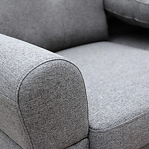 DHHU Sectional Sofa, L-Shaped Couch with 2 Cup Holder, Modular Sofá with Extra Wide Chaise Lounge, Living Room Furniture Sets with Storage Ottoman for Home Office, Apartment