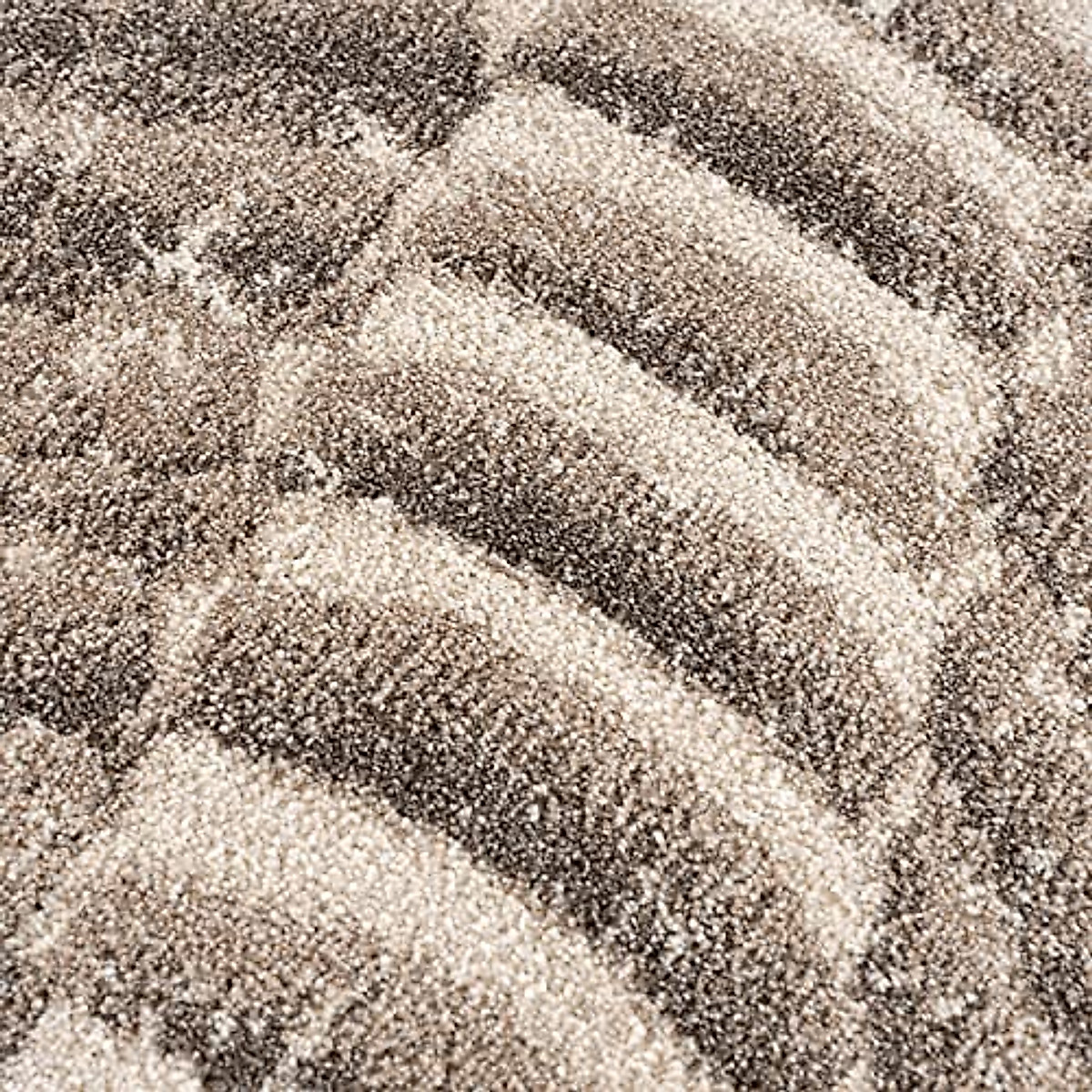 Abani Rugs Contemporary Sand Dunes Area Rug - Modern 6’ x 9’ Blue & Beige Premium No-Shed Under Table Area Rug