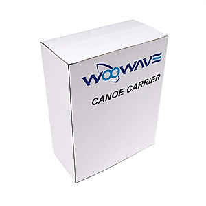 WOOWAVE Canoe Carrier Deluxe Carrier Kit Universal Soft Standard Foam Block for Roof Racks Car-Top Replacement with Tie-Downs, 6 inches
