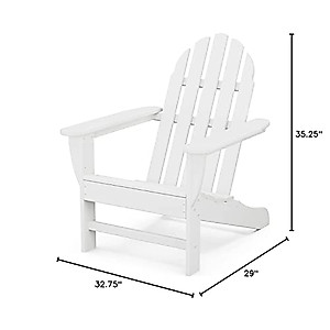 POLYWOOD AD4030WH Classic Outdoor Adirondack Chair, White