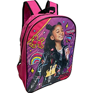 Ruz That Girl Lay Lay 15" School Backpack (Pink-Black)