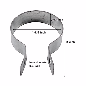 Wdwlbsm 16 Pcs Brace Bands Chain Link Fence, Galvanized Steel Chain Link Brace Band Use for 1-7/8" Outside Diameter Post/Pipe, Gate, Fences Panels