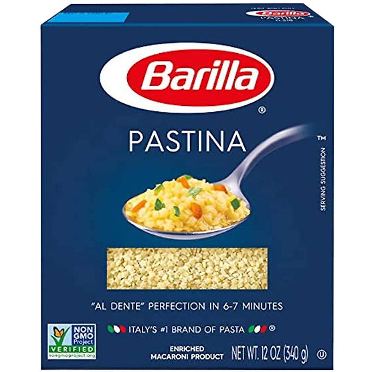Barilla Pastina Pasta 12 Ounce Box- Pack of 2 with Supreme Box package