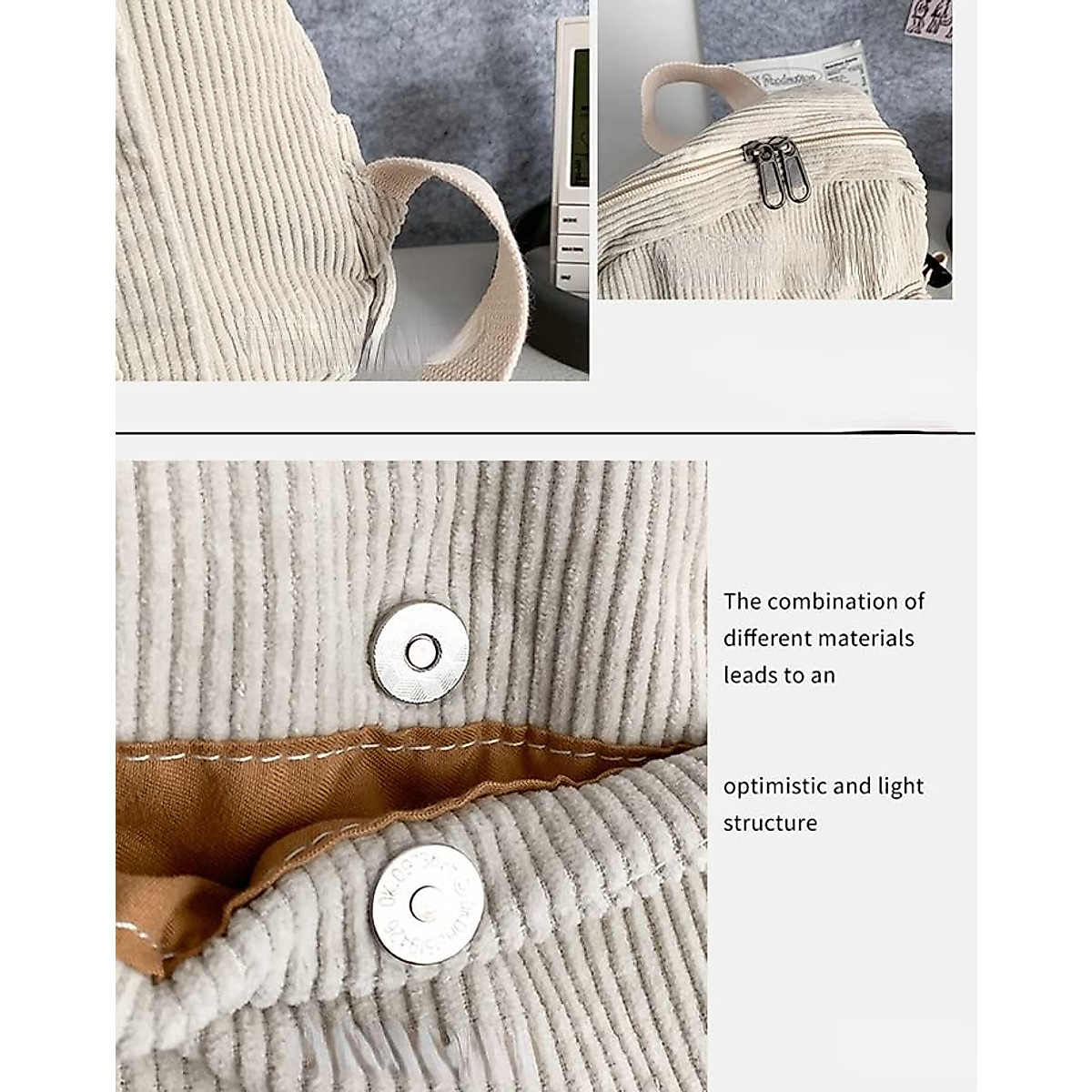 GGOOB Small Backpack Purse for Women Womens Backpack Purse for Women Mini Backpack Purse Aesthetic Purse (White)