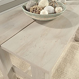 Sauder Boone Mountain Kitchen/Dining Room Table, Chalked Chestnut Finish