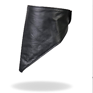 Hot Leathers Leather Neck Warmer with Fleece Lining (Black)