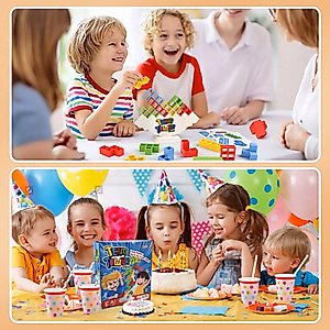 Inno2Eleph 48 Pcs Tower Balance Stacking Game for Kids and Adults, Balanced Board Games for Kids 8-12, Two Players Team Versus Stack Attack Card Games(Two Bases, More Ways to Play