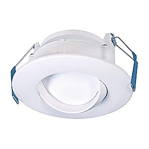 HALO RA 4 inch Integrated Recessed Ajustable Gimbal LED Light Kit, Canless, Selectable CCT (2700K, 3000K, 3500K, 4000K, 5000K), 600 Lumens, White