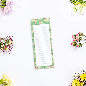 Peach Tree Shade Magnetic Notepads, 6-Pack 60 Sheets Per Pad 3.5” x 9”, Assorted Fruit Shapes, for Fridge, Kitchen, Shopping, Grocery, To-Do List, Memo, Reminder, Book, Party, Stationery, (Fruitnotes)