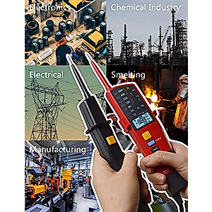 Voltage Tester Professional UT18C Voltage and Continuity Tester Multifunction Waterproof Digital Electrical Circuit Tester Voltage Meter Voltmeter 12V~690V AC/DC Automatic Range LCD Display