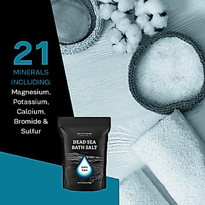 Aromasong Dead Sea Salt Bath Soak 6 Lbs. Bulk Pack – 100% Natural Dead Sea Salts for Soaking, Relaxation, and Detoxification of Skin, Dead Sea Salts for Bath to Rejuvenate and Refresh.