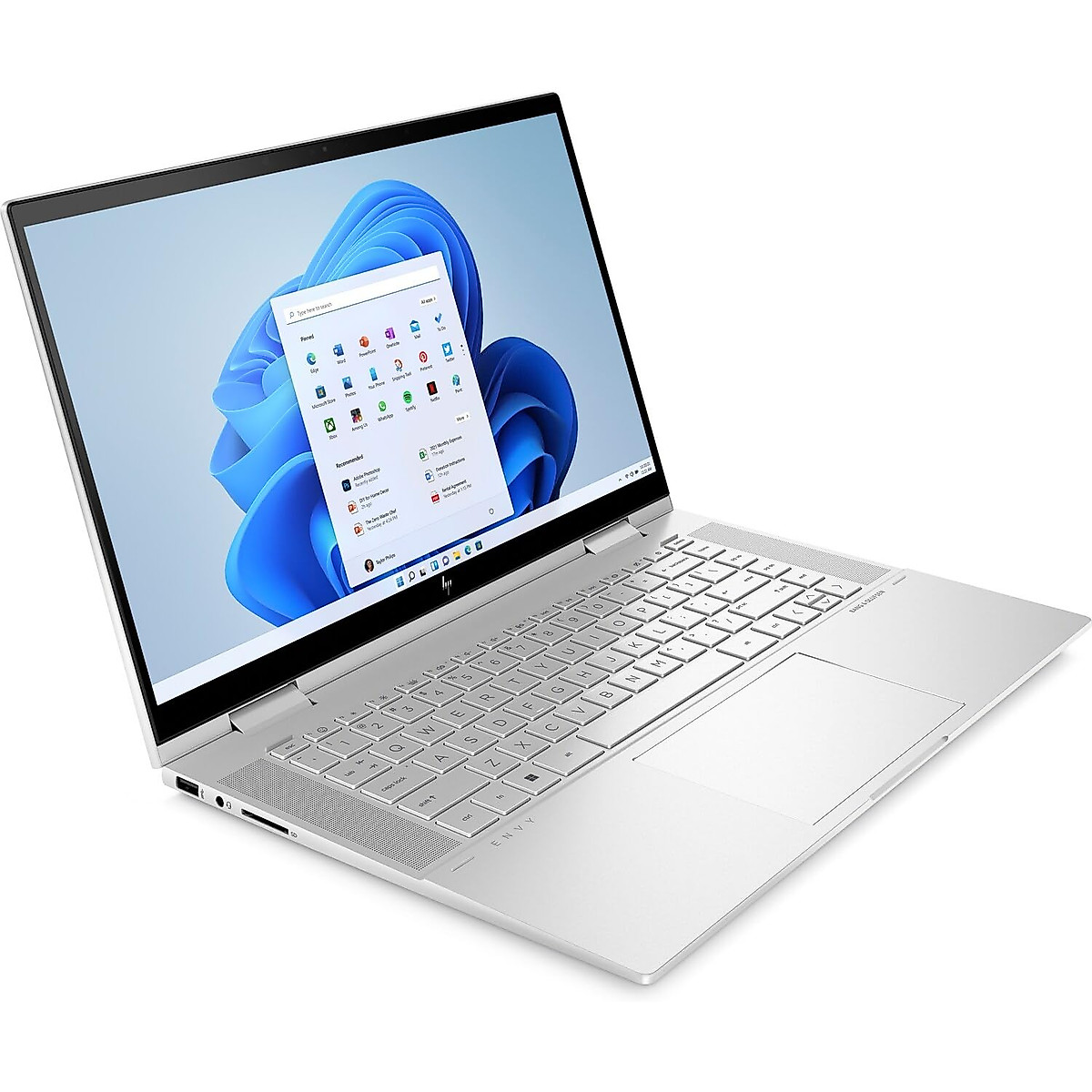 HP Envy x360 2-in-1 Laptop 15-EW0013DX 15.6" FHD Touchscreen, Intel Core i5-1235U, 8GB DDR4 RAM, 256GB SSD Storage, Windows 11 Home, Natural Silver (Renewed)