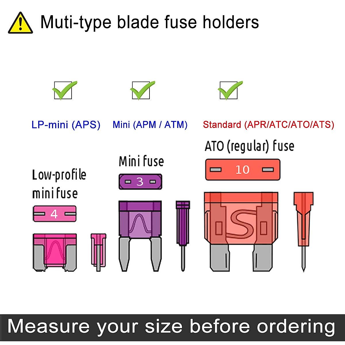 MuHize 9 Pack Fuse Taps - Upgraded Inline Add-A-Circuit Fuse Holder, Mini & Low Profile for 12V Cars, RVs