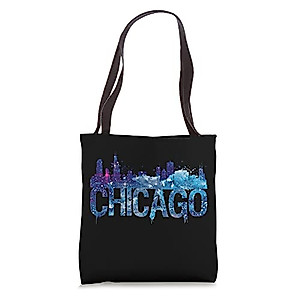 Chicago City Skyline Illinois Family Vacation Trip Souvenir Tote Bag