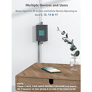 Cell Phone Signal Booster for All Carriers on Band 5/12/13/17 | Up to 4,500 Sq Ft | Boost 5G 4G& LTE Signal for Verizon, AT&T, T-Mobile & More | FCC Approved
