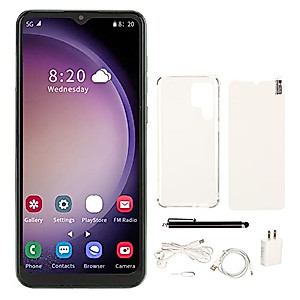 PUSOKEI Unlocked Smartphone, 4G Mobile Phone with Stylus, 6.52 inch FHD Screen, 4GB RAM 64GB ROM, 16MP+32MP Camera, Navigation System, 5G WiFi, Face Unlock, Android12, 4500mAh Battery