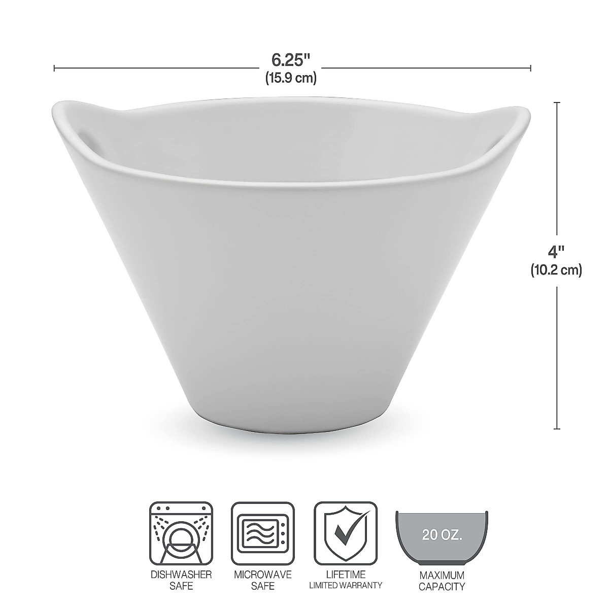 Studio Nova Noodle Bowl and Chopstick Set, 3-Piece, White